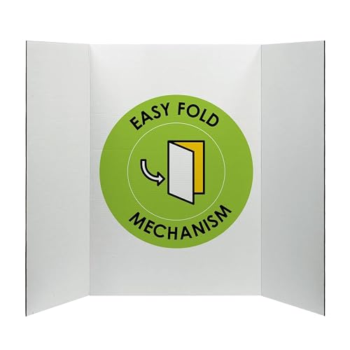 Desk Tech Large Tri-Fold Presentation Board, 36" x 48" Portable Poster ...