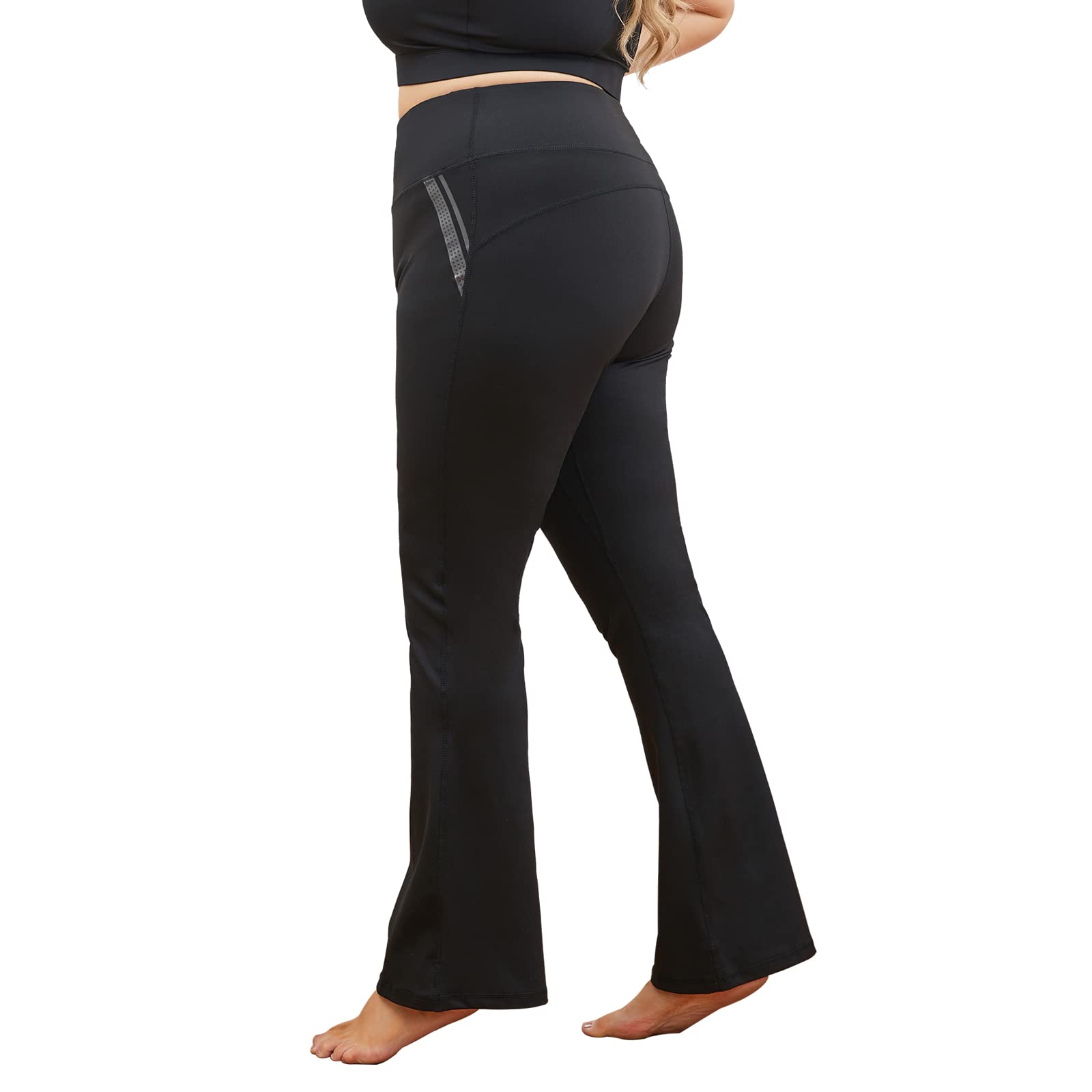 Women's Plus Size Dress Yoga Leggings with Pocket High Waist Stretch ...