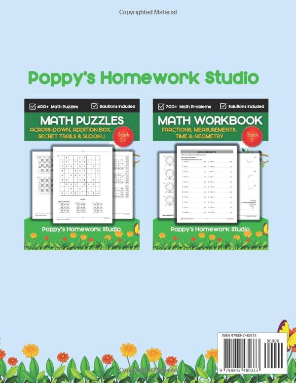 Third Grade Math Workbook For Kids Suitable For Ages 8 9 Years Old 