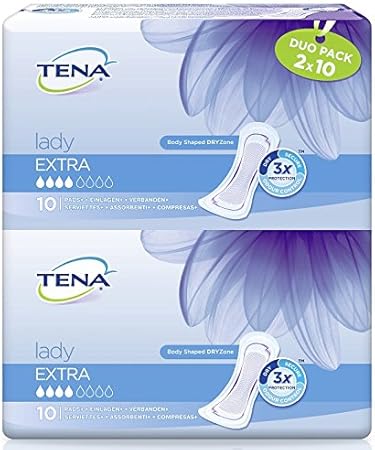 Tena Lady Extra Pads - Pack of 10: Amazon.co.uk: Health & Personal Care