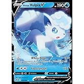 Amazon.com: Alolan Vulpix Vstar 197/195- Silver Tempest - Full Art ...