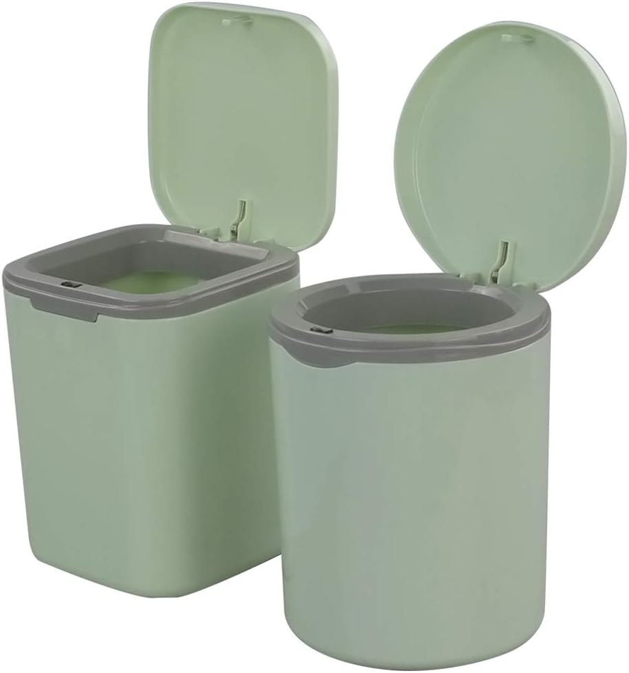 Dynko 2-pack Plastic Desktop Garbage Bin, Mini Trash Can (Green) - BigaMart