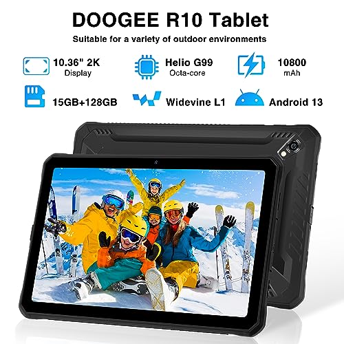 DOOGEE R10 Android 13 Tablet, 10.36 inch 2K Display Rugged Tablet ...