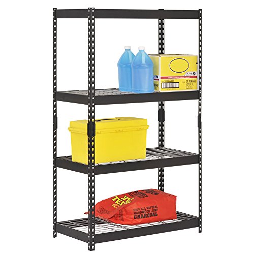 Muscle Rack TRK-361860W4 Depth Steel Shelving Unit, 4-Shelf, 36" Width ...
