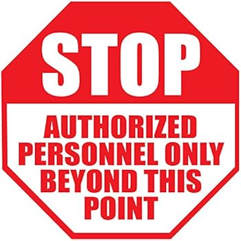 Amazon.com : Stop Authorized Personnel Only Beyond This Point Anti-Slip ...