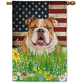 Amazon.com : Best of Breed Bulldog Patriotic II Garden Flags. : Garden ...