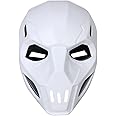 Amazon.com: HOTTERCOS White Master Mask Hero Steampunk PVC Half Mask ...