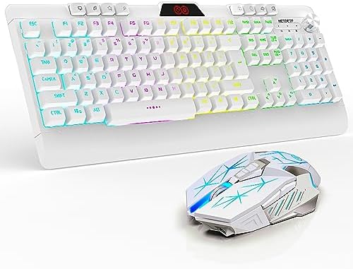 سعر KBMSCITH H8 Wireless Gaming Keyboard and Mouse Combo, LED Backlit ...