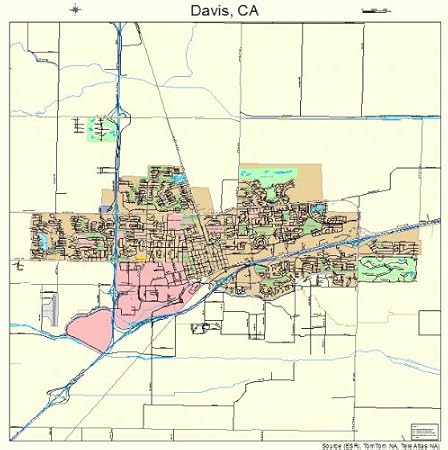 Amazon.com: Large Street & Road Map of Davis, California CA - Printed ...