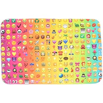 Amazon.com: Walk on Me Emoji Rug - Soft and Cute - Made in France ...