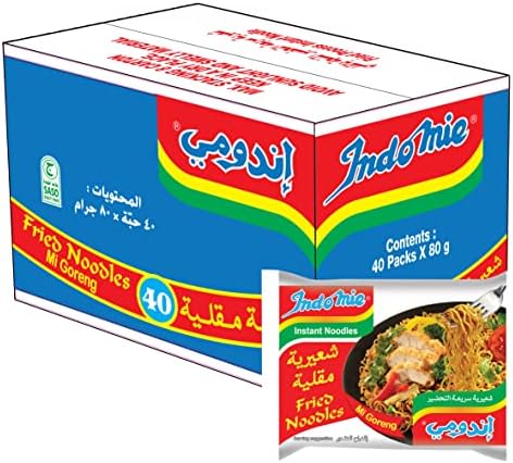 Indomie Instant Fried Noodles with Seasoning Powder and Sauce, Original ...