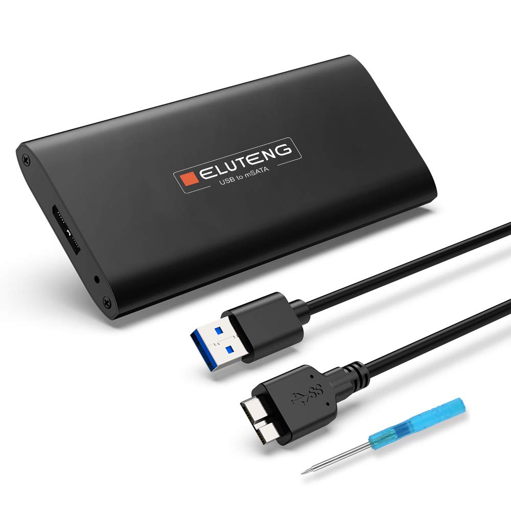 eluteng M2 SSD Gehäuse USB 3.0 zu NGFF Adapter Superspeed mSATA ...