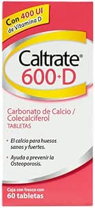 Caltrate Suplemento de Calcio 600 +D 600mg / 400 UI Frasco con 60 ...