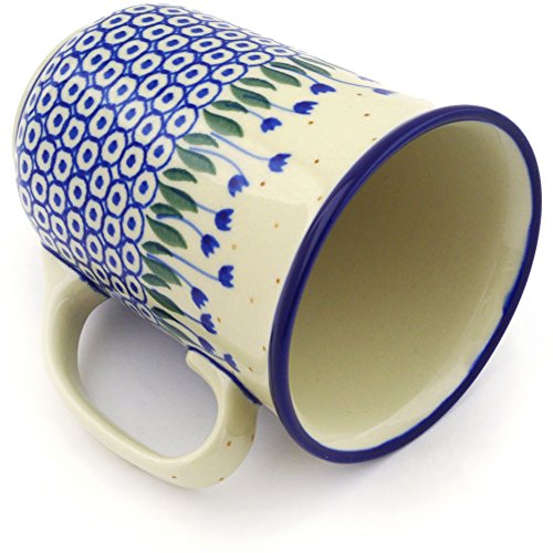 Polish Pottery Mug 17 oz Water Tulip - Polish Pottery Online Store