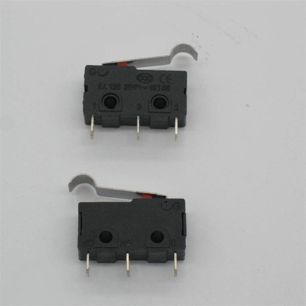 Taiss 10pcs 250V 5A 3 Pin NO NC Tact Switch Sensitive switch Micro Limit Switches Handle Mini ...