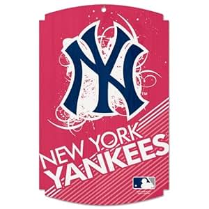 Amazon.com : New York Yankees Official MLB 11"x17" Wood Sign by ...