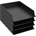 Amazon.com: 4 PCS Stackable Paper Trays Desk Paper Organizer Trays ...