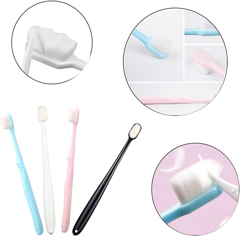 4 Pack Micro Nano Manual Toothbrush Extra Soft Toothbrushes with 20,000 ...