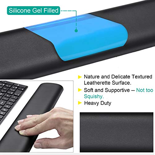 Aelfox Leather-Gel Keyboard Wrist Rest and Mouse Wrist Rest Set ...