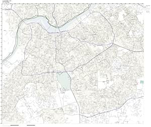 Amazon.com: Working Maps Zip Code Wall Map of Louisville, KY Zip Code ...