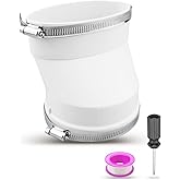 Amazon.com: Rubber Round to Oval Duct Connector with Steel Worm Drive ...