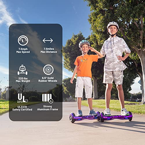 SIMATE Hoverboard with Carrying Bag and Gift Box, 6.5" Self Balancing ...