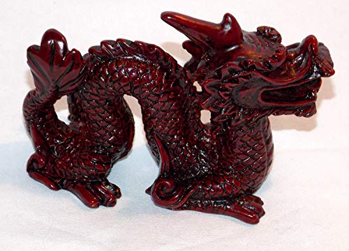 Amazon.com: Oriental Chinese Snake Dragon Feng Shui Statue Figure ...