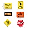 WERNNSAI Construction Zone Party Decorations - 12 PCS Size 8” Traffic ...