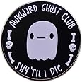 Amazon.com: The Awkward Ghost Club Shy Til I Die Enamel Pin Cute Ghost ...