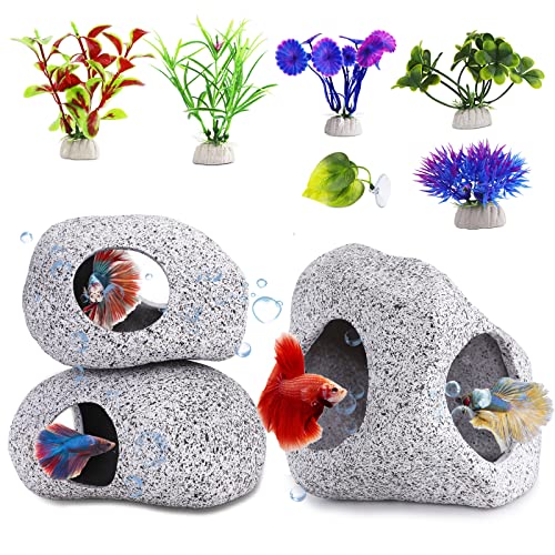 Mua JYPS 9 Pcs Betta Fish Tank Accessories Decorations, Stackable ...