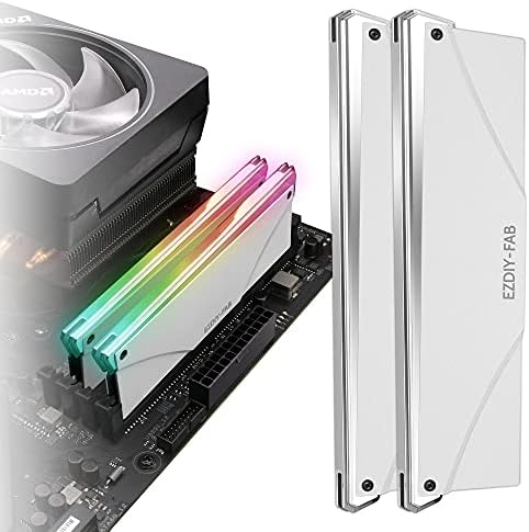 EZDIY-FAB 5V ARGB Memory RAM Cooler DDR Heatsink for DIY PC Game MOD DDR3 DDR4, Plating ARGB ...