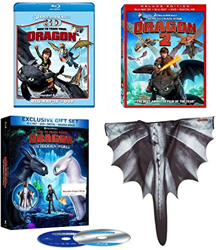 Amazon.com: HTTYD Trilogy: How to Train Your Dragon [Blu-ray 3D + DVD ...