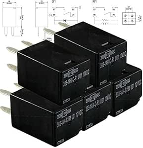 General Purpose Relays 303-1AH-C-R1-U01-12VDC SPNO 20A 12VDC (5 piece ...
