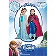 Amazon.com: Simplicity Girls Sewing Pattern 1233 Disney Frozen Elsa Ice ...