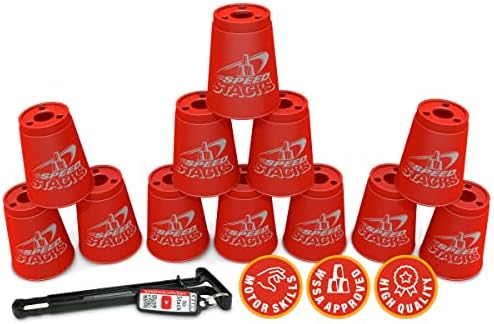 Speed Stacks | Official Sport Stacking Set, Red - 12 Cups and Holding ...