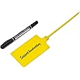 Amazon.com : LeadSeals 100 Yellow Plastic Tags Water Proof Shipping ...