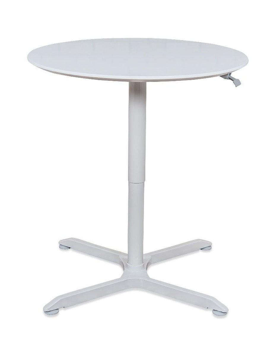 LUXOR LX-PNADJ-36RD 36" Pneumatic Height Adjustable Round Table for ...