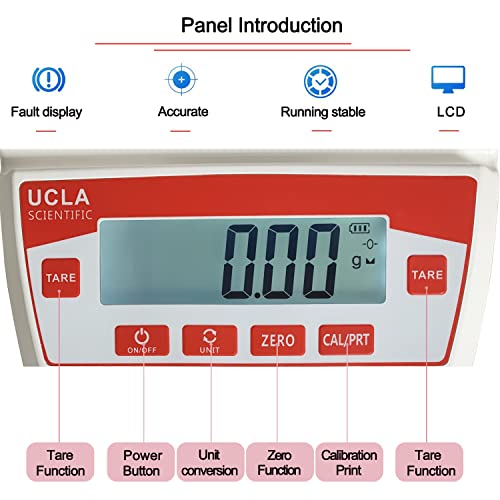 UCLA SCIENTIFIC Lab Scale Big Pan 5000g 0.01g DWT Unit Digital ...