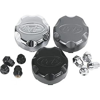 Amazon.com: ITP Delta Steel Wheel Center Caps 4/110 4 Piece Set Black ...