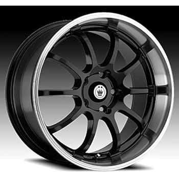 Amazon.com: Konig Lightning Gloss Black Wheel with Machined Lip (16x7 ...