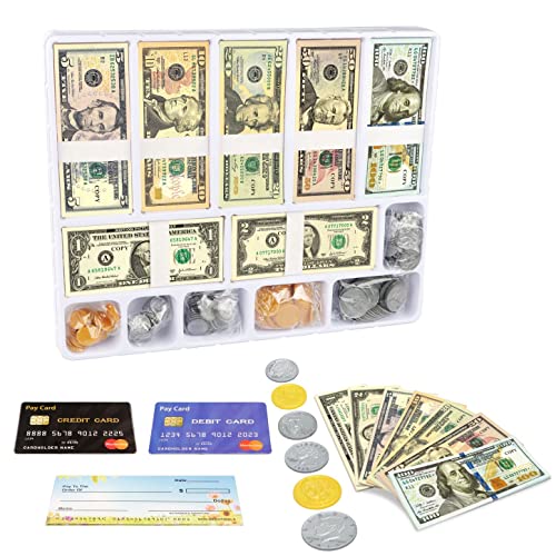 523pcs Teaching Math Mney Coins Set, Counting Resource of Learning Bank ...