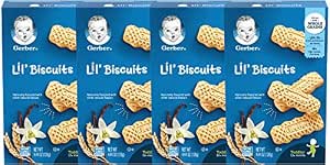 Amazon.com: Gerber Graduates Lil' Biscuits, Vanilla Wheat, 4.44 OZ ...