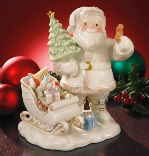 Amazon.com: Lenox Santa Makes the Season Bright Figurine: Home & Kitchen