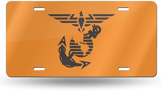 Amazon.com: USM Marine Corps Cool Metal License Plates - Aluminum ...