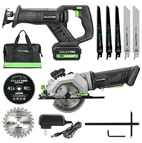 GALAX PRO Circular Saw and Reciprocating Saw Combo Kit with 1pcs 4.0Ah ...