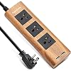 SUPERDANNY Surge Protector Power Strip 10 ft Long Extension Cord Flat ...