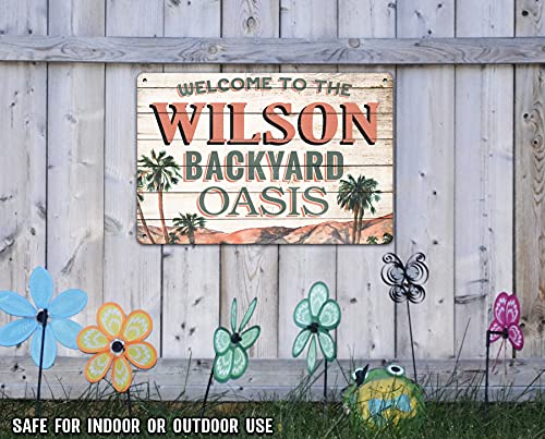 Custom Backyard Oasis Outdoor Metal Patio Sign | Pricepulse