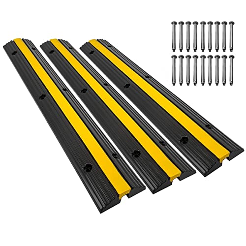 Scinotec Rubber Speed Bumps 3 Pack of 1 Channel 6600Lbs Load Capacity ...