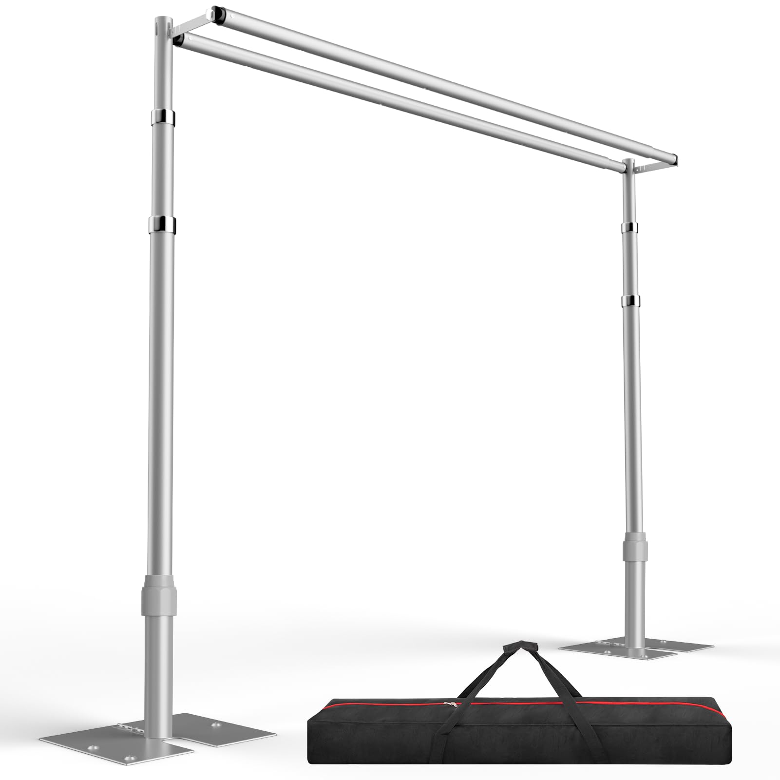 EMART Backdrop Stand Heavy Duty 10x10Ft, Double Crossbar Pipe and Drape ...