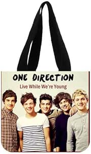 Amazon.com - Custom One Direction Reusable Canvas Shopping Tote Bag (2 ...